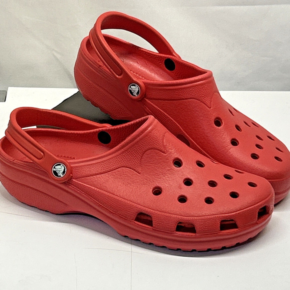 CROCS | Shoes | Crocs Mens 213 Xxl Classic Unisex Roomy Fit Red Slip On ...